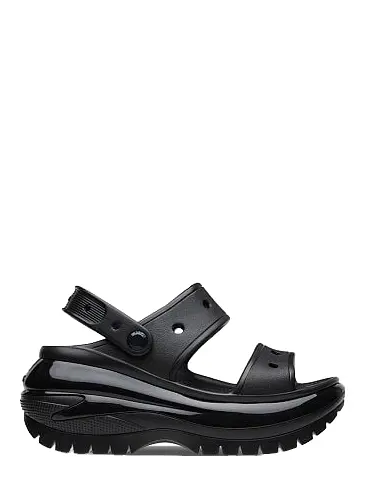 Pink Crocs Classic Mega Crush Sandals - Black