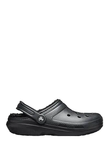 Pink Crocs Classic Lined Clogs - Black