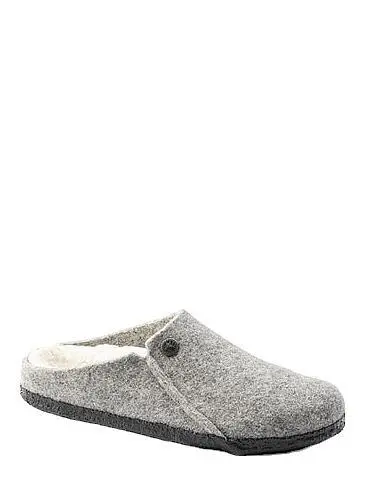 Pink Birkenstock Zermatt Shearling Slippers - Grey