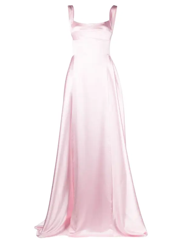 ATU BODY COUTURE V-back Satin Gown - Pink