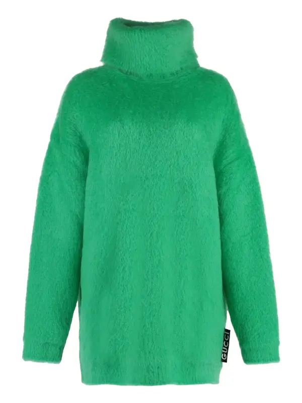 Gucci Brushed Mohair Jumper Dress - Green
