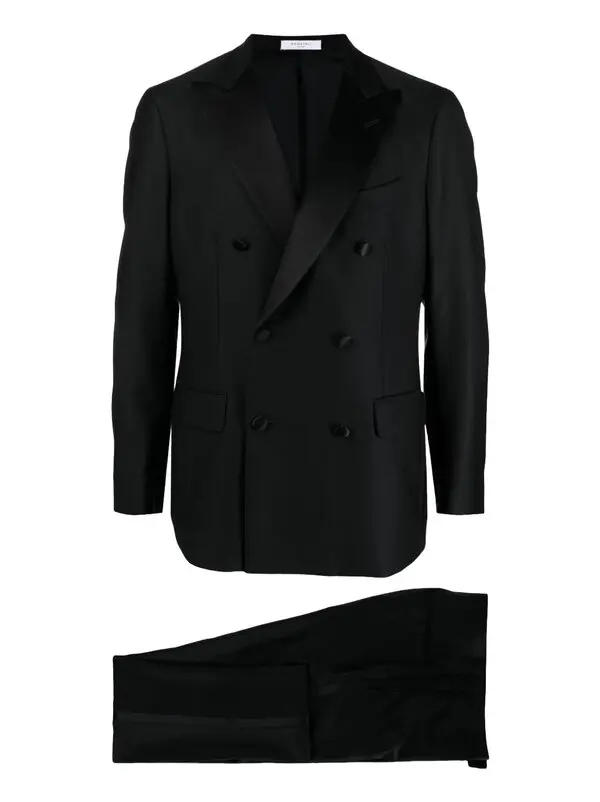 Boglioli Satin-trim Tuxedo Suit - Black