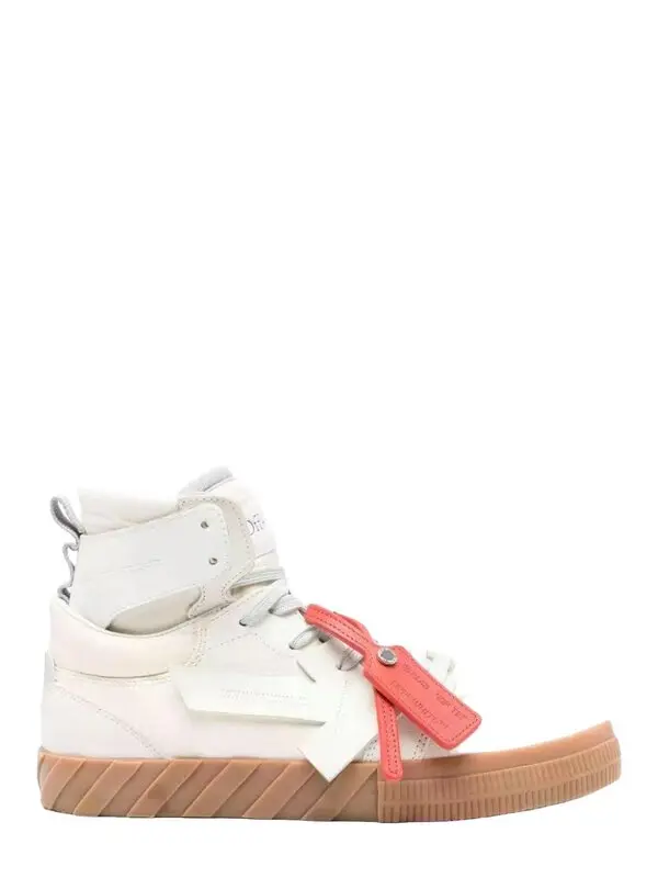 Off-White Floating Arrow Leather Sneakers - White