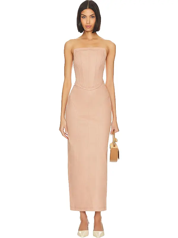 Lpa Livia Corset Maxi Dress - Dusty Rose