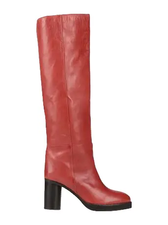Isabel Marant Leather Knee High Boots - Red