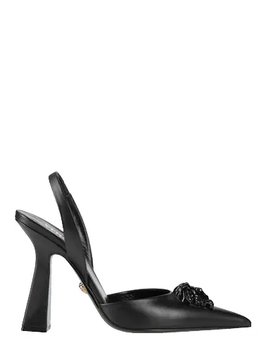 Versace Pumps In Soft Leather - Black