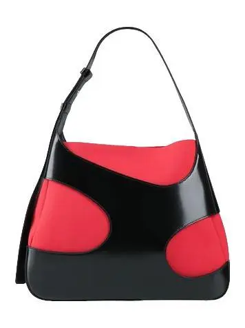 FERRAGAMO Shoulder Bag In Calfskin, Nylon, And Cotton - Red