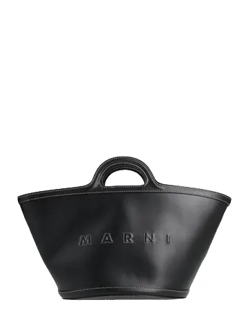 Marni Leather Shopper Bag - Black