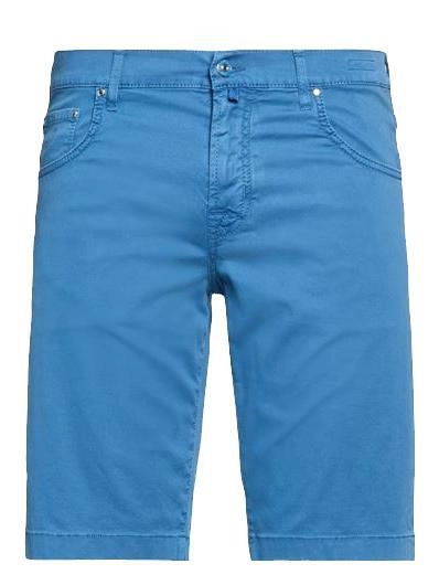JACOB COHЁN Cotton Lyocell Twill Shorts - Blue