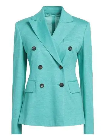 Max Mara Cotton Linen Blazer - Blue