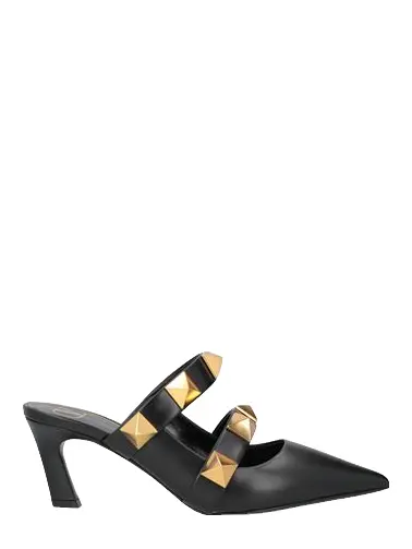 Valentino Garavani Mules & Clogs In Leather With Studs - Black