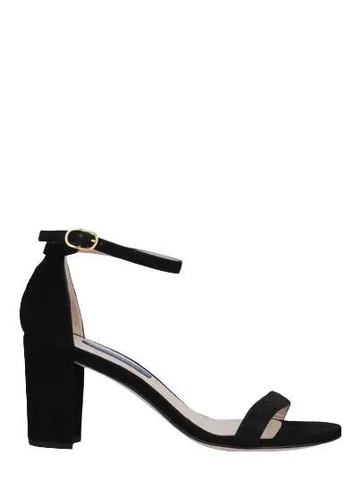 STUART WEITZMAN Soft Leather Sandals - Black