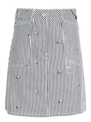Kenzo Denim Flared Skirt - White