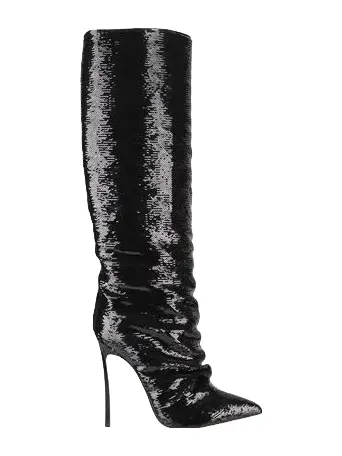 Casadei Sequin Embellished Boots - Black