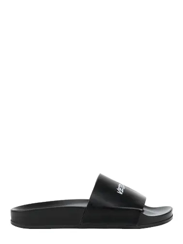 Vetements Leather Pool Slides - Black