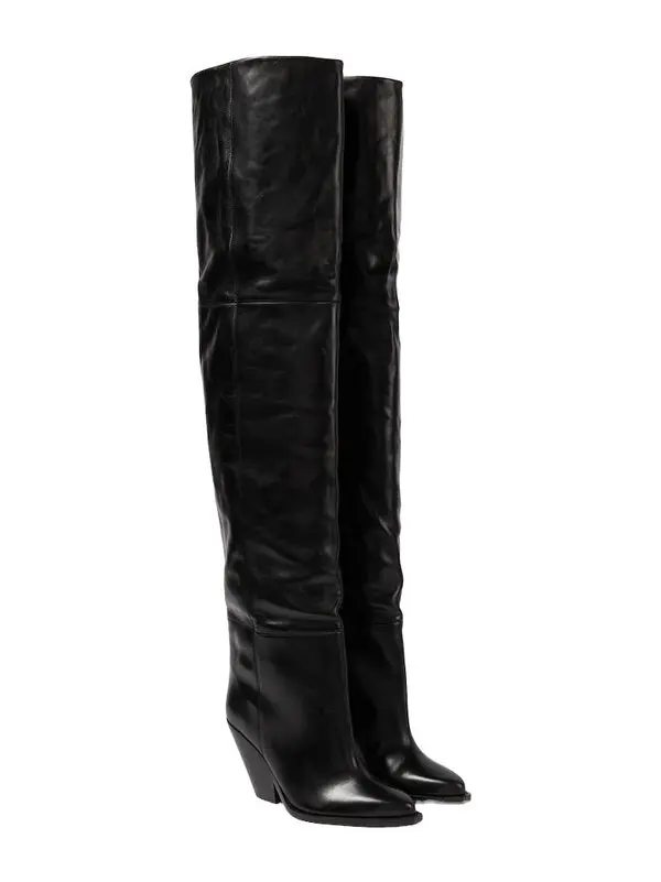 Isabel Marant Knee-high Leather Boots - Black