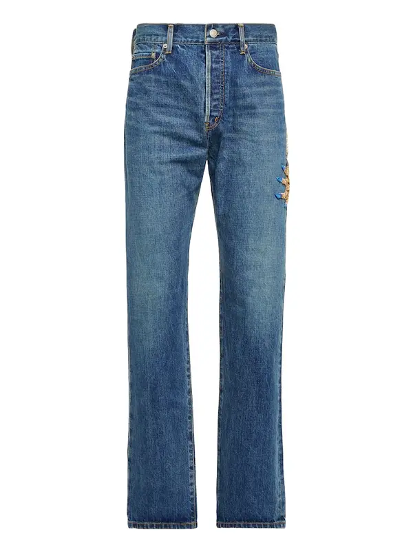 UNDERCOVERISM Beaded Straight Jeans - Blue
