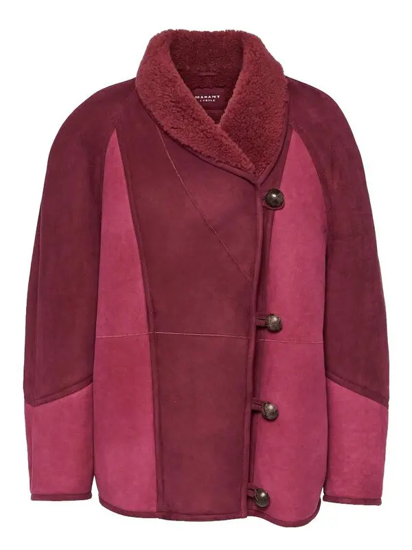 MARANT ETOILE Abeni Shearling-lined Jacket - Multicoloured