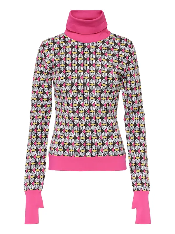JETSET Logo Turtleneck Sweater - Multicoloured