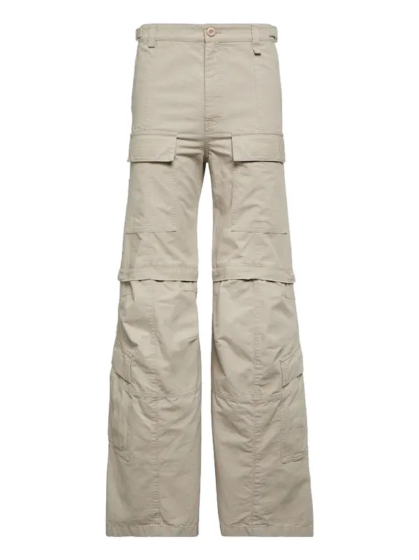 Balenciaga Hybrid Flared Cargo Pants - Beige