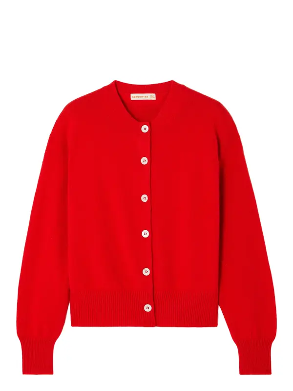 Daughter Net Sustain Ada Wool Cardigan - Red