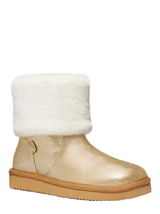 Michael Kors Julia Metallic Leather Boots - Gold