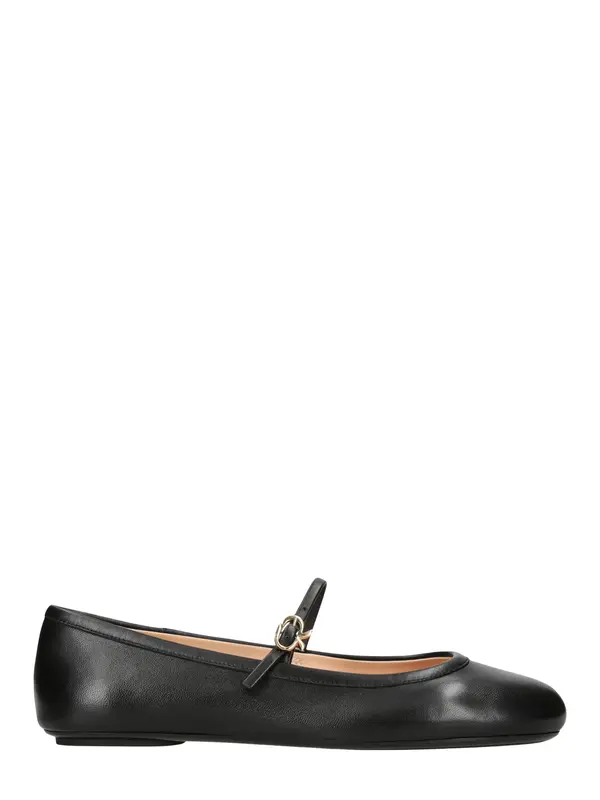 GIANVITO ROSSI Leather Ballet Flats - Black