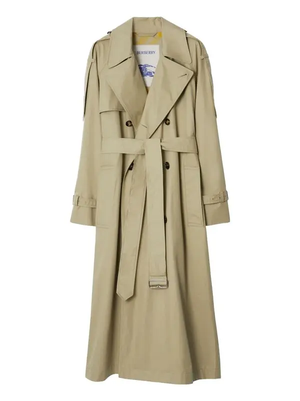 Burberry Castleford Cotton Trench Coat - Neutrals