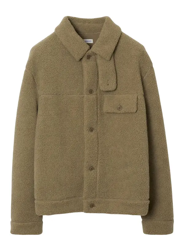 Burberry Long-sleeve Fleece Overshirt - Green