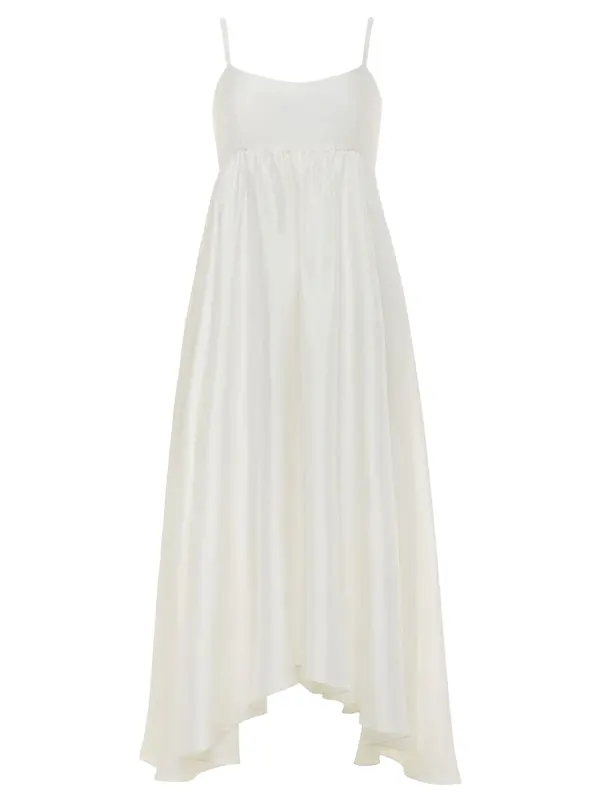 Azeeza Rachel Asymmetric Midi Dress - White