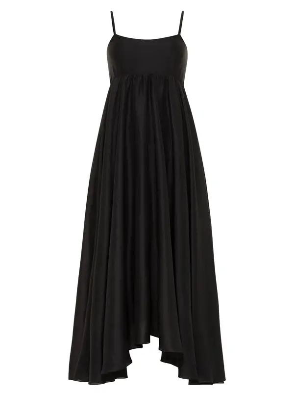 AZLEE Rachel Silk Dress - Black