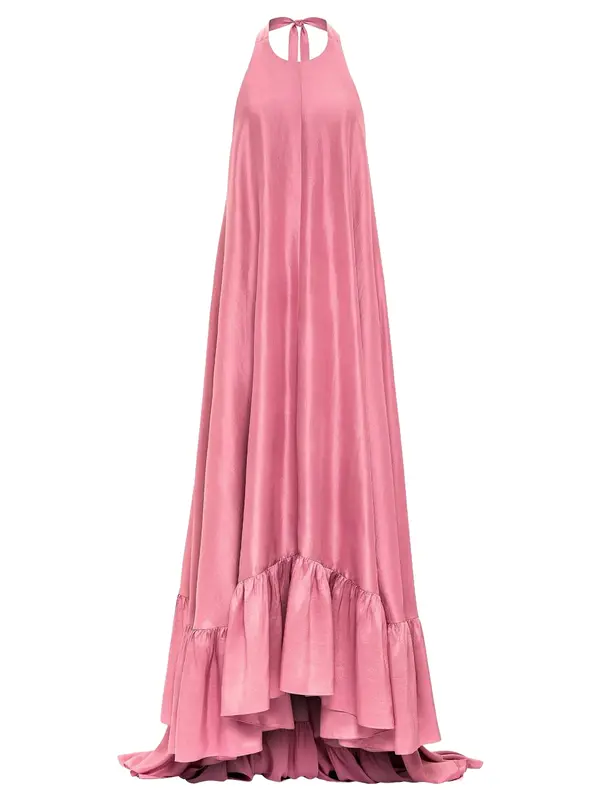 AZLEE Sadie Halterneck Gown - Pink