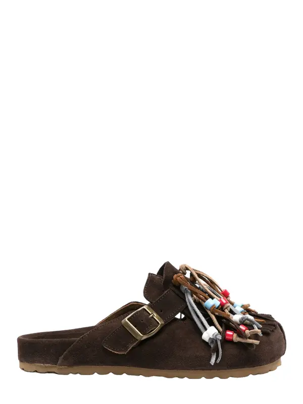 SCAROSSO Gea Tasselled Slippers - Brown