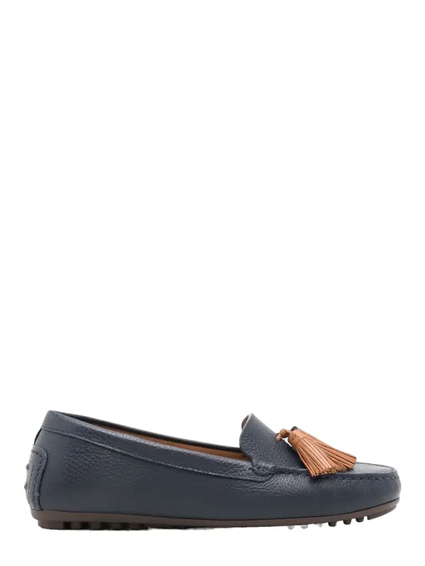 STUDIO CHOFAKIAN Severine Leather Loafers - Blue
