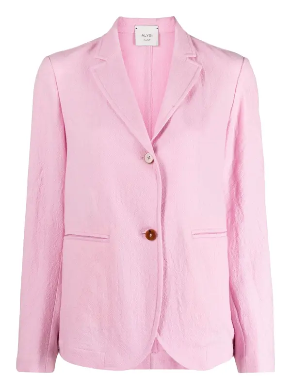 ALYSI Single-breasted Notched-collar Blazer - Pink
