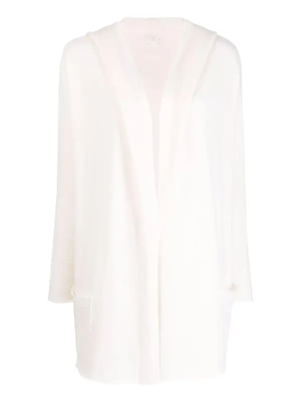 TEDDY CASHMERE Napoli Hooded Cashmere Cardigan - White