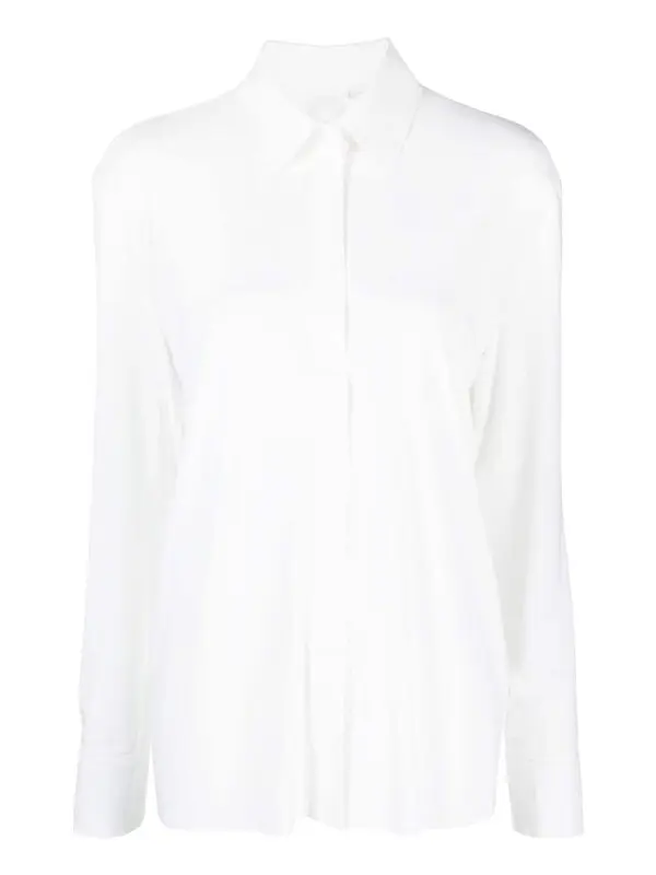 Norma Kamali Pointed-collar Shirt - White
