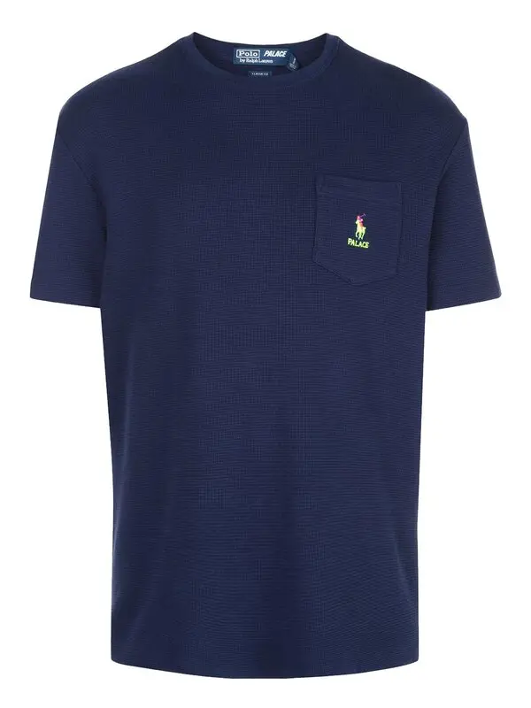 PALACE X Ralph Lauren Waffle Pocket Tee - Blue