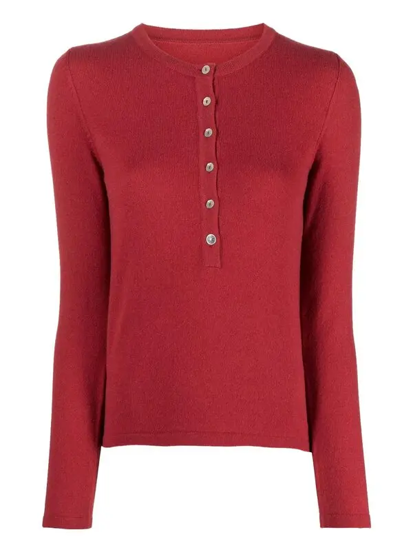 FORTELA Cashmere Long-sleeved Top - Red