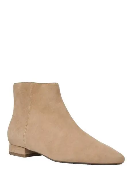 Aquatalia Prisilla Pointed Toe Weatherproof Bootie - Champagne Suede