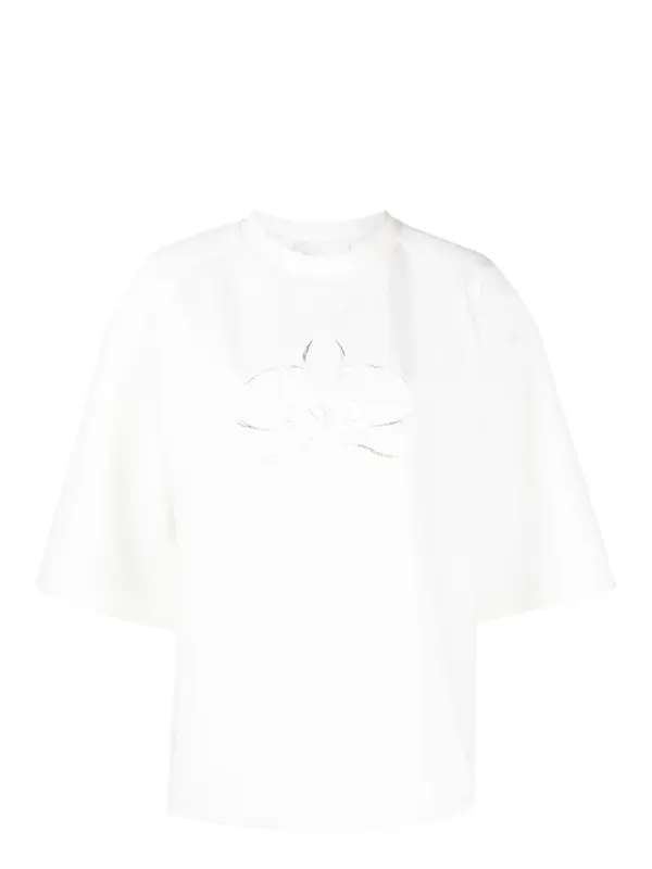 GENNY Motif-embroidered T-shirt - White