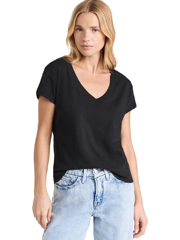 Z Supply Modern V-neck Tee - Black