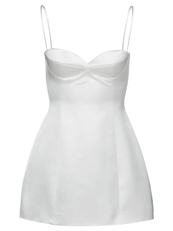 Magda Butrym Sculpted Bustier Mini Dress - White