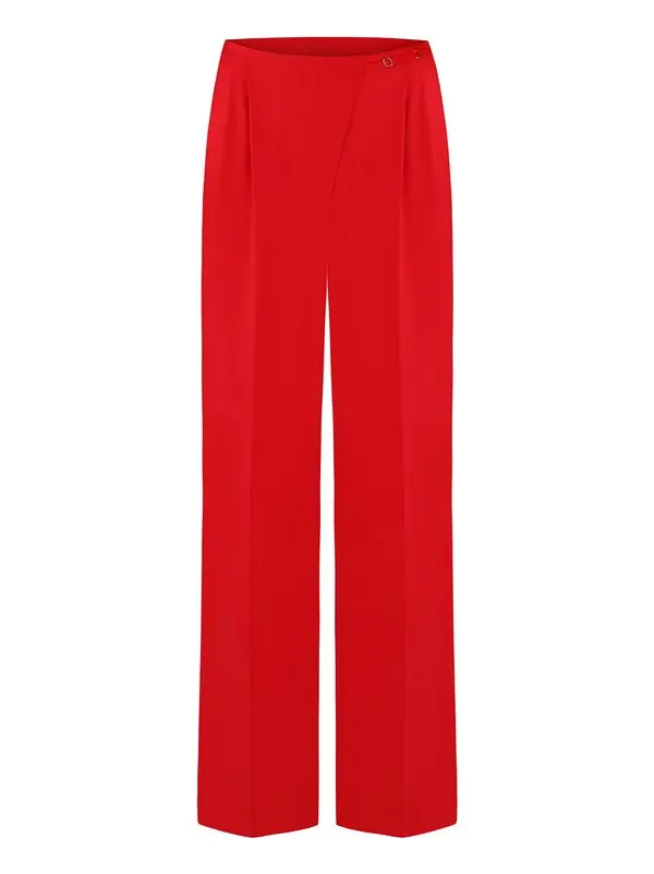 Anna October Noemie Straight-leg Pants - Red