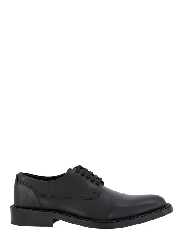 Karl Lagerfeld Paris Braided Welt Cap Toe Derby Shoes - Black