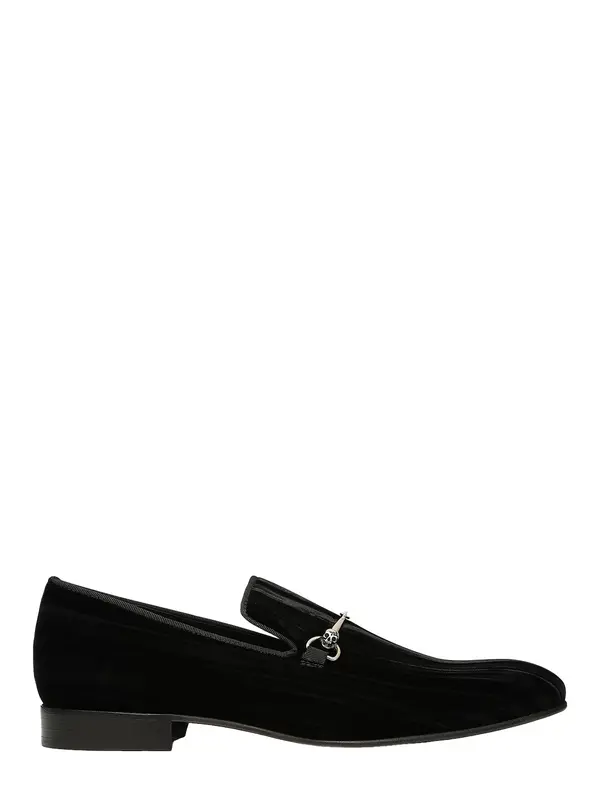 DONALD PLINER Shawn Velvet Loafers - Black