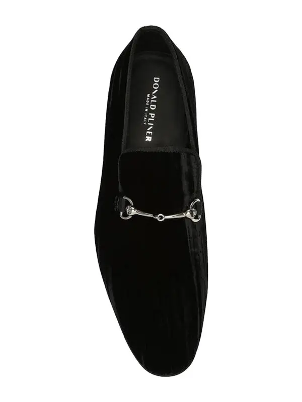 DONALD PLINER Shawn Velvet Loafers - Black