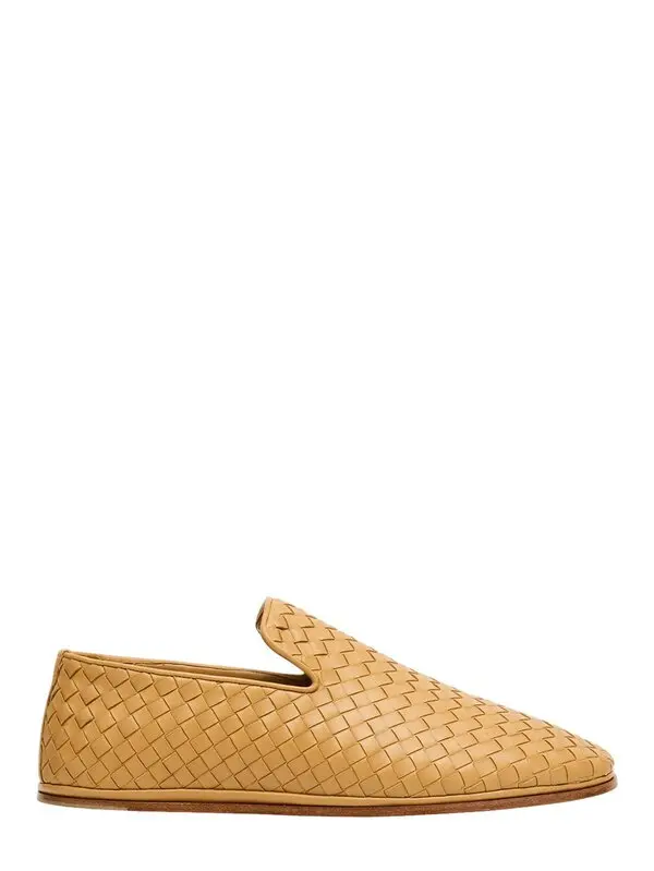 Bottega Veneta Sunday Intrecciato Leather Slippers - Dark Praline
