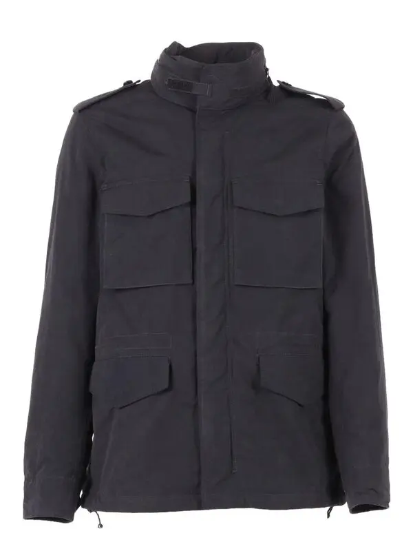 Aspesi Jacket With Concealed Hood - Blu Black