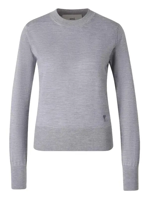 Ami Crew Neck Sweater - Grey